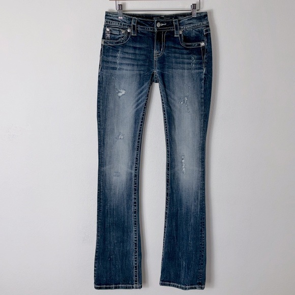Miss Me | Jeans | Miss Me Signature Distressed Rhinestone Embellished ...